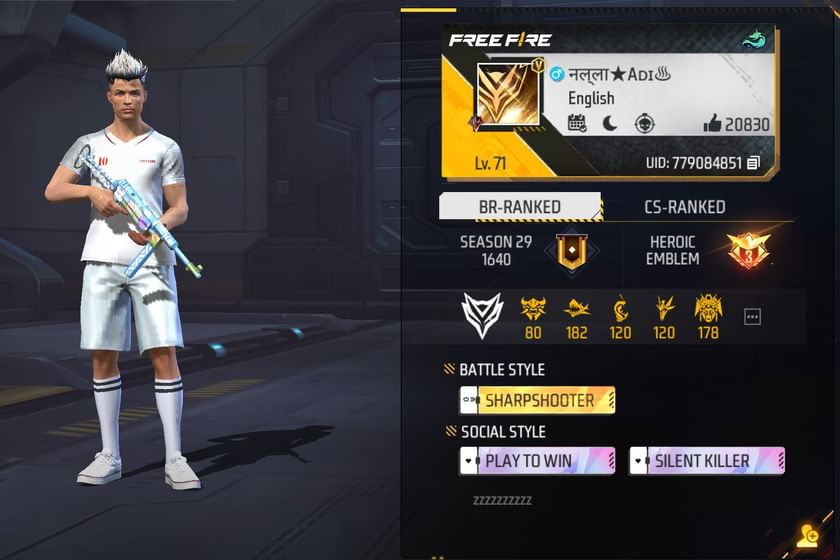 Aditech’s Free Fire MAX ID, headshots, in-game stats, monthly income ...