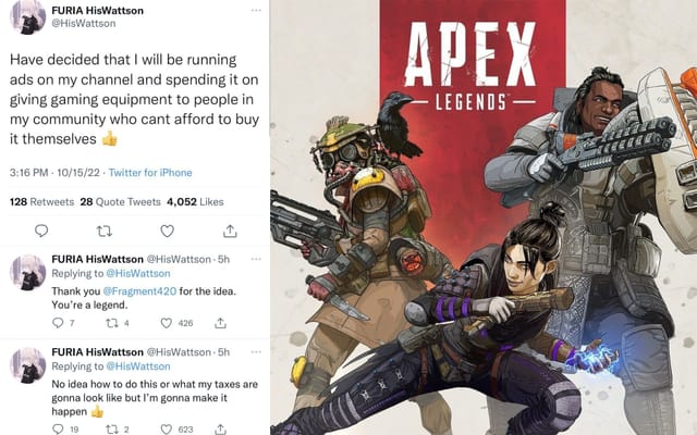Who is HisWattson? Apex Legends streamer pledges his Twitch ad revenue ...