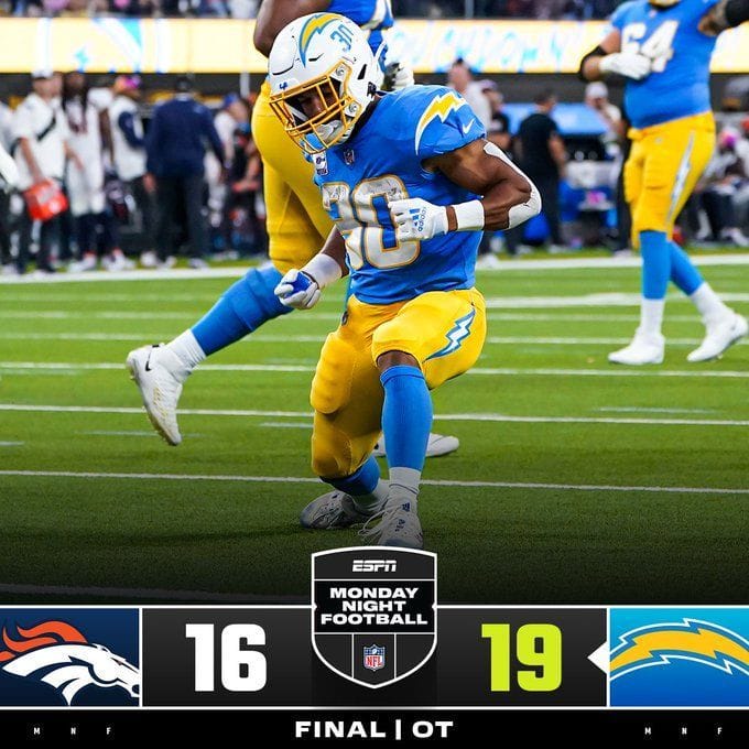 Who won Chargers vs. Broncos last night? Scores and results from Week 6 ...