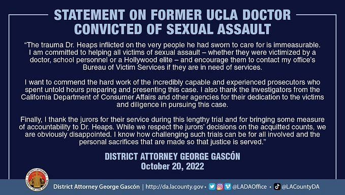 What Did Dr James Heaps Do Ucla Gynecologist Found Guilty Of Abusing