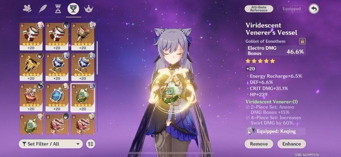 Best Keqing builds and team comps for Aggravate in Genshin Impact