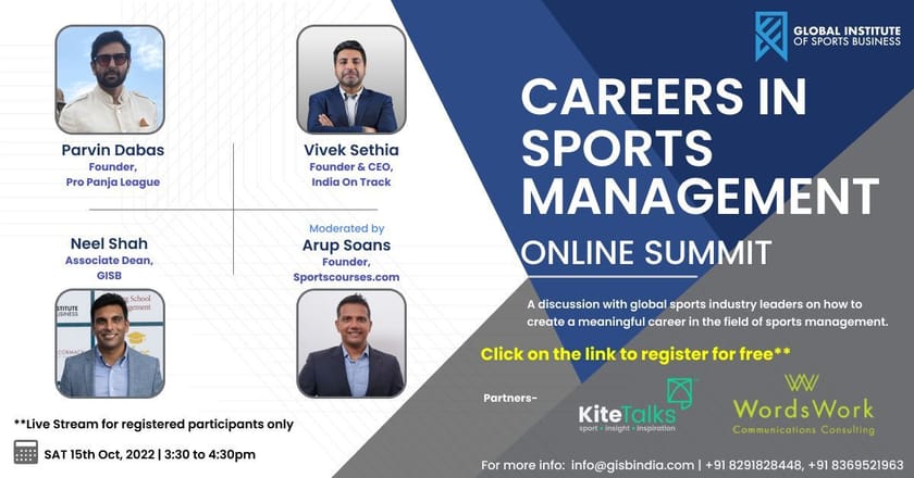'In sports management, at the end of the day, it's all about skills ...