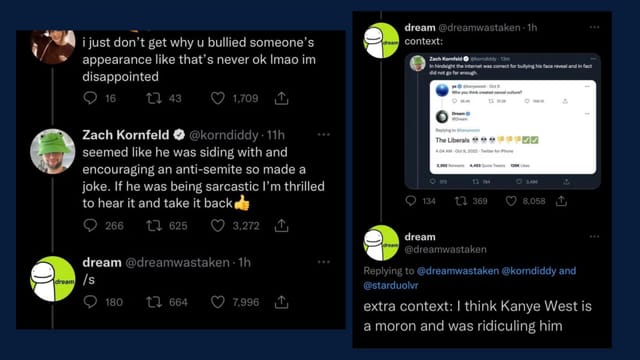 “The internet was correct for bullying”: Zach Kornfeld and Dream drama ...