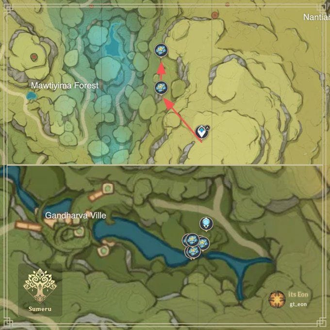 Easy Kalpalata lotus locations for Nahida in Genshin Impact