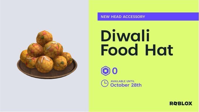 How to get Diwali Food Hat for free in Roblox