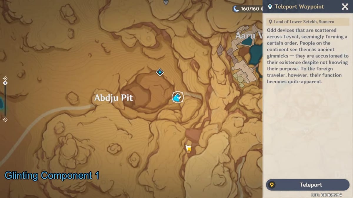 All 5 Genshin Impact Glinting Component locations in Sumeru Desert