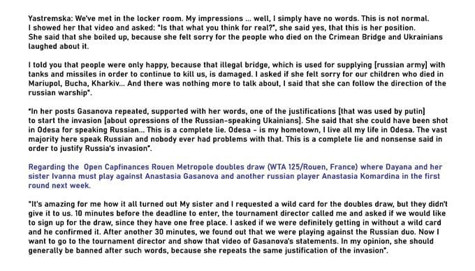 "Complete lie and nonsense said in order to justify Russia's invasion" - Ukraine's Dayana ...