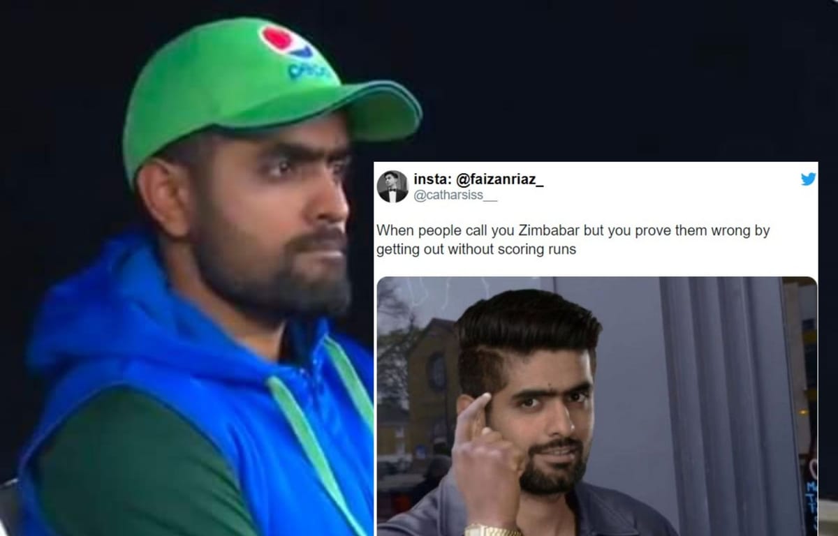 "This too shall pass ZimBabar" - Twitterati roast Babar Azam after his ...