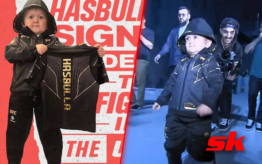 Watch: UFC's new signing Hasbulla walks out to the octagon in fight gear