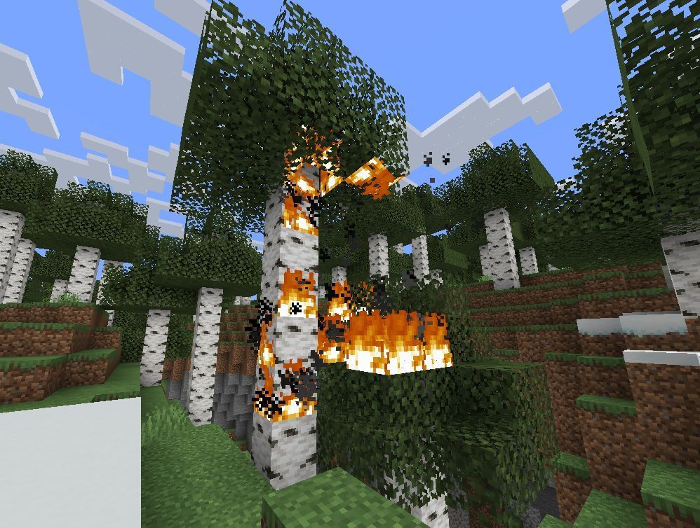 Fire in Minecraft