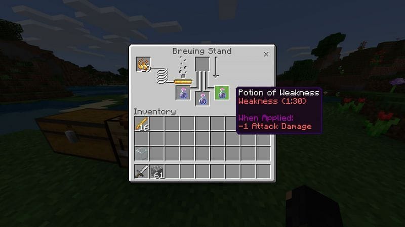 How to make a Splash Potion of Weakness in Minecraft?