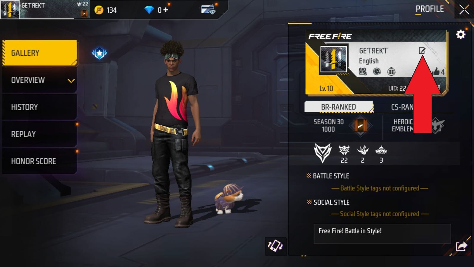 How to get an invisible name in Free Fire using Unicode 3164 (October 2022)