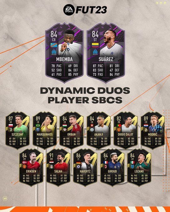 FIFA 23 Ultimate Team Dynamic Duos SBC