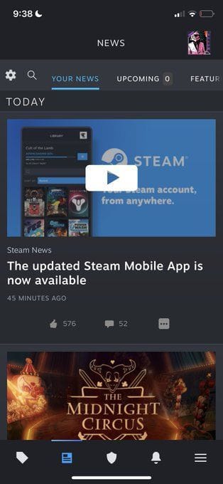 Steam launches revamped mobile app with new features