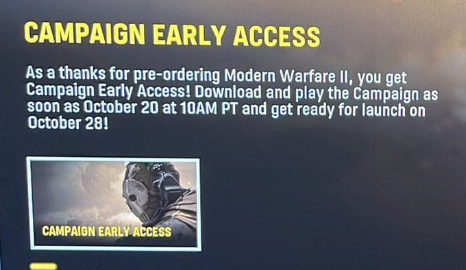 Modern Warfare 2: campaign rewards for multiplayer