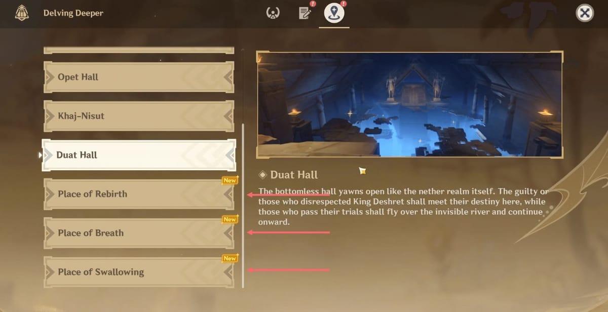 How to get to the top of Mausoleum of King Deshret in Genshin Impact