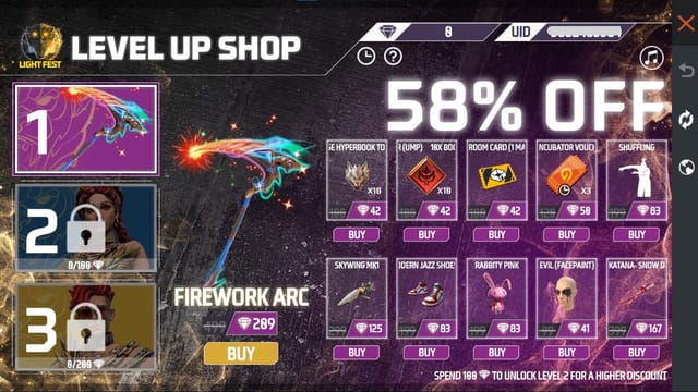 5 best items to get from Free Fire MAX Level Up Shop