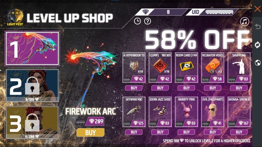 5 best items to get from Free Fire MAX Level Up Shop
