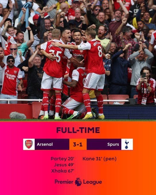 Twitter erupts as Arsenal dismantle 10-man Tottenham in emphatic 3-1 north London derby win