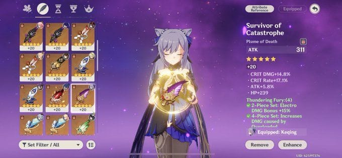 Best Keqing builds and team comps for Aggravate in Genshin Impact