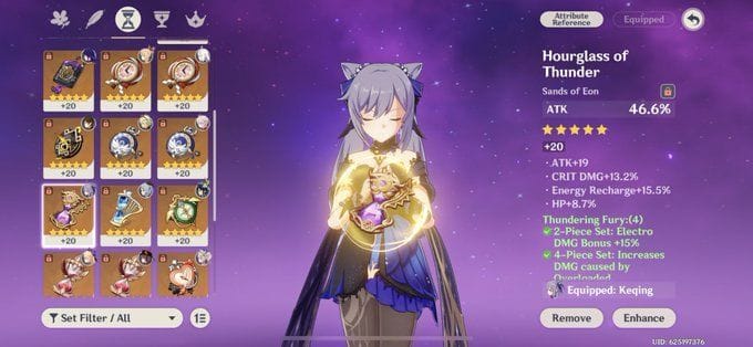 Best Keqing builds and team comps for Aggravate in Genshin Impact