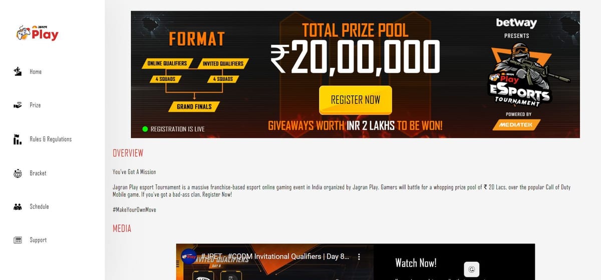 Jagran Play COD Mobile Tournament: How to register, prize pool, invited ...