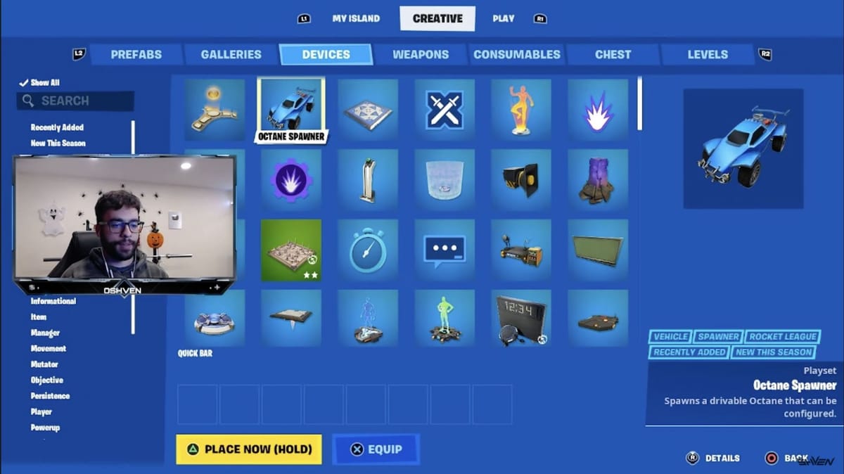 How to get the Rocket League Car (Octane Spawner) in Fortnite Chapter 3 Season 4