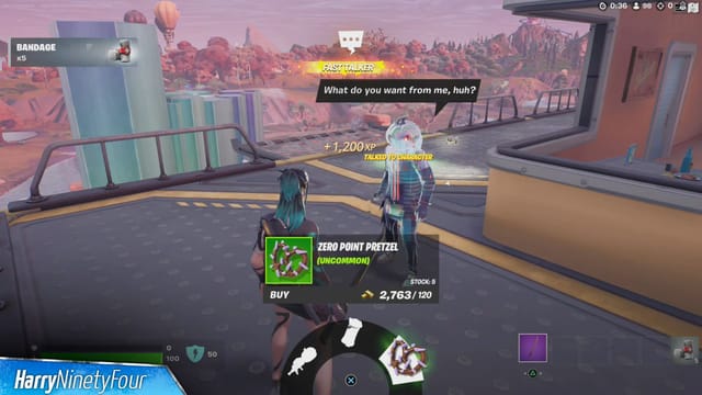 How to acquire the Zero Point Pretzel effect in Fortnite