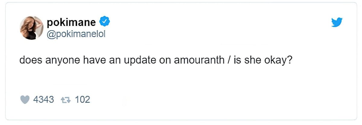 Pokimane deletes tweet showing concern for Amouranth amid revelations ...