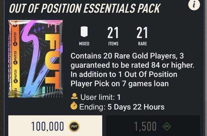Why is FIFA 23 Out of Position Essentials Pack not worth it?