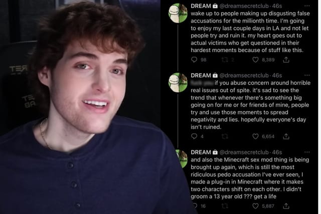 "It's sad to see the trend": Dream responds to grooming accusations on ...