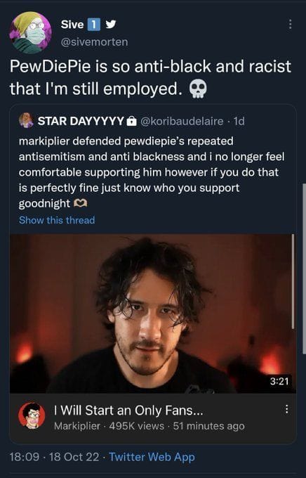 Markiplier blasted for supporting PewDiePie's 'anti-black & anti ...