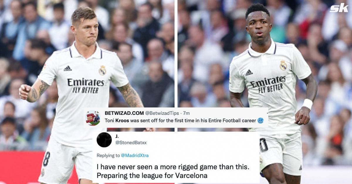 Twitter erupts as Toni Kroos receives late red card in Real Madrid's ...