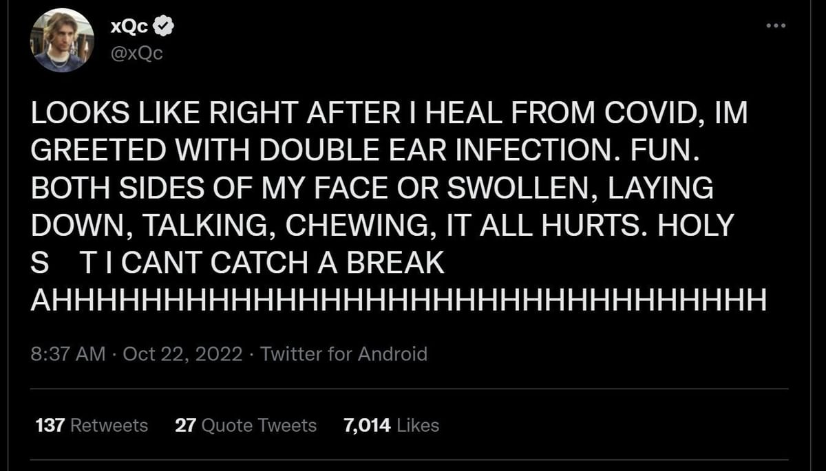 "IT ALL HURTS" - xQc gives health update following Covid recovery, says ...