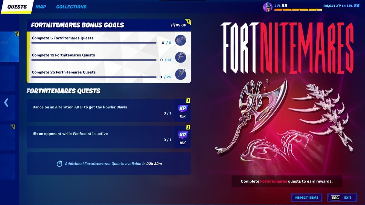 Fortnite players to get 3 free rewards from Fortnitemares 2022