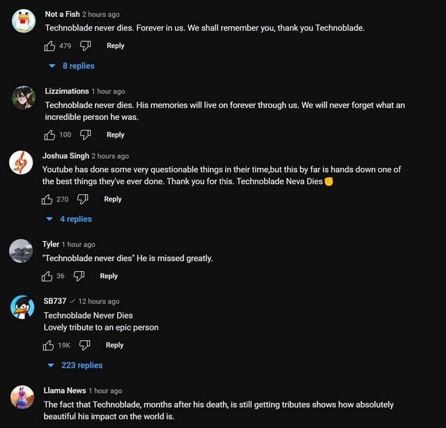 "Technoblade never dies" - YouTube pays tribute to Minecraft legend ...