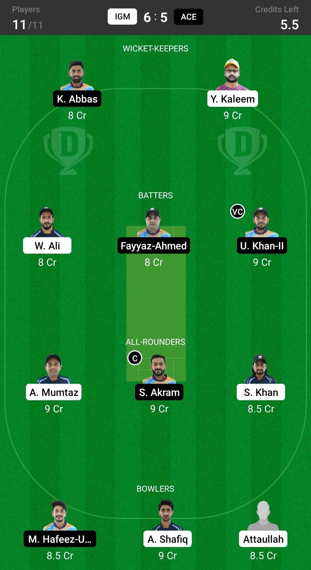 IGM vs ACE Dream11 Prediction: Fantasy Cricket Tips, Today's Playing 11, Player Stats and Pitch ...