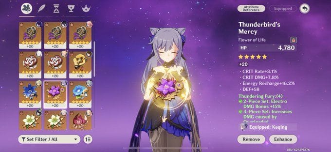 Best Keqing builds and team comps for Aggravate in Genshin Impact