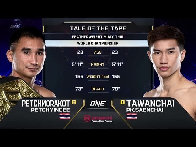 Tawanchai and Petchmorakot full fight from ONE 161