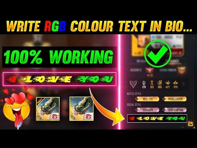 Free Fire colorful signature: Codes and detailed guide