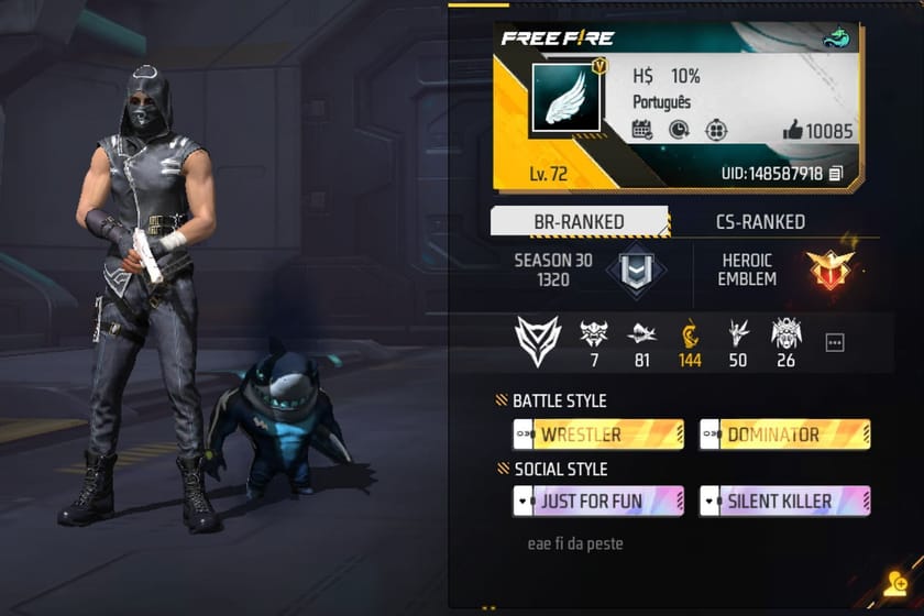 FZN FPS Free Fire MAX ID, Stats and Other Details, FZN FPS की Free Fire MAX ID, स्टैट्स और अन्य ...