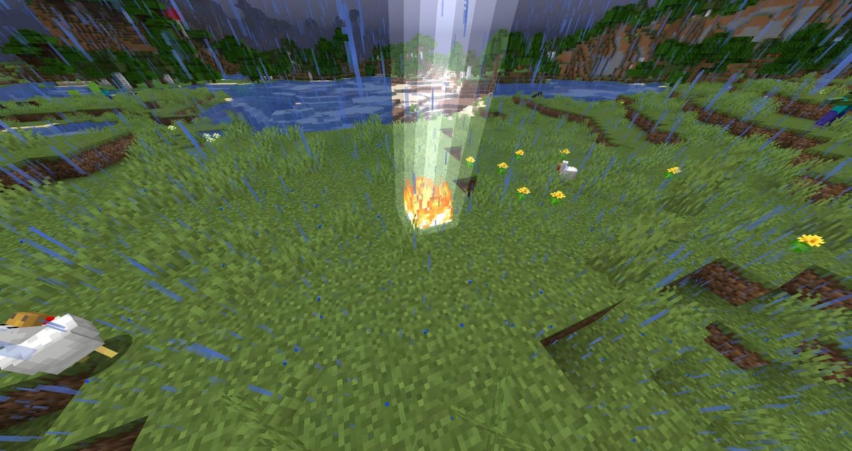 What are the different types of weather in Minecraft?