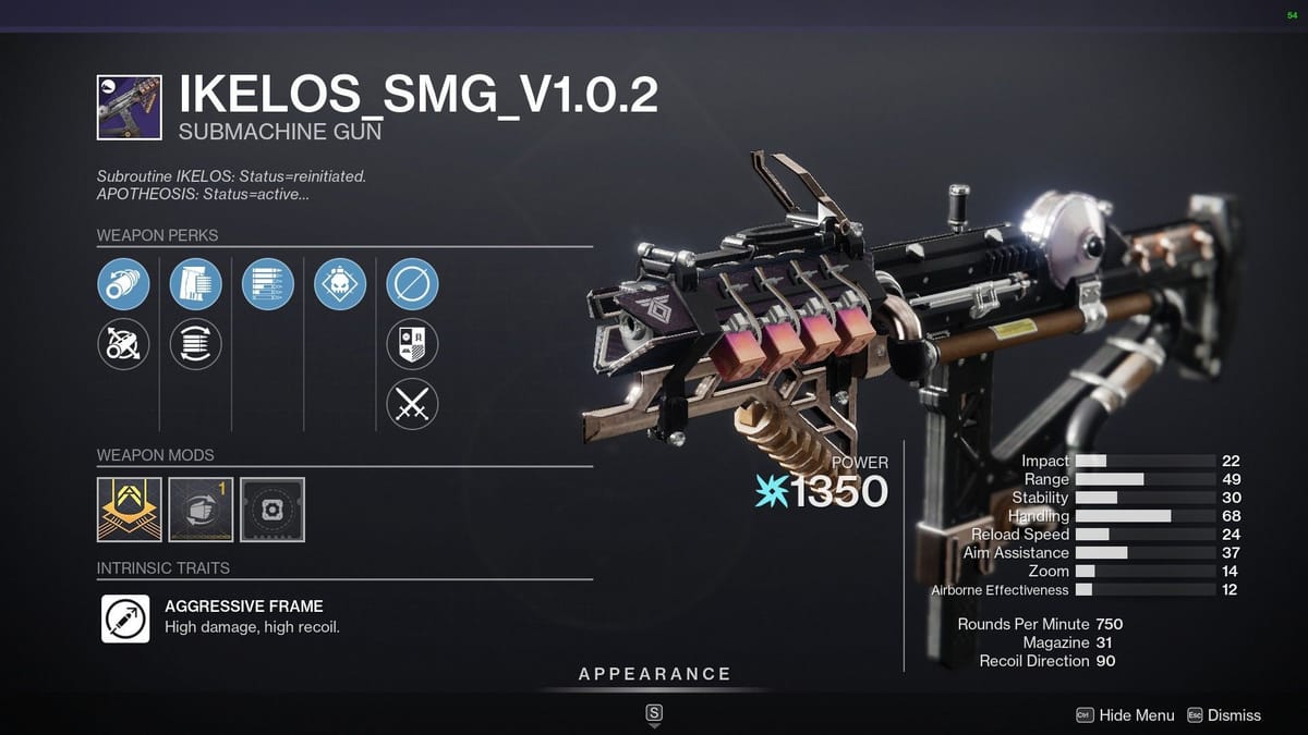 Xur is selling a PvE god roll IKELOS SMG in Destiny 2 right now ...