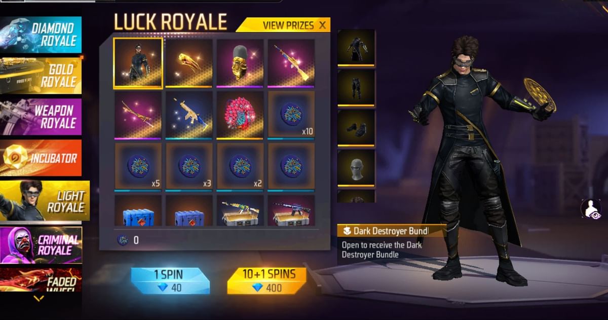 How to get Dark Destroyer Bundle and more rewards from Free Fire MAX ...