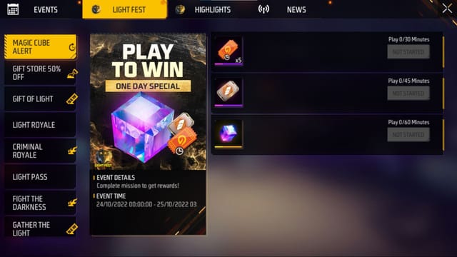 Garena releases tenth Magic Cube mission in Free Fire MAX