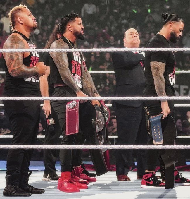 Solo Sikoa promotes the Bloodline segment for SmackDown