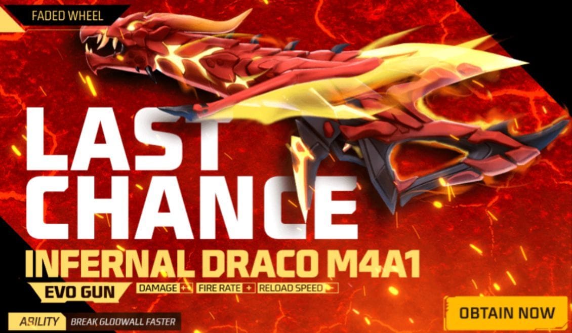 How to get mythic Infernal Draco M4A1 in Free Fire MAX today