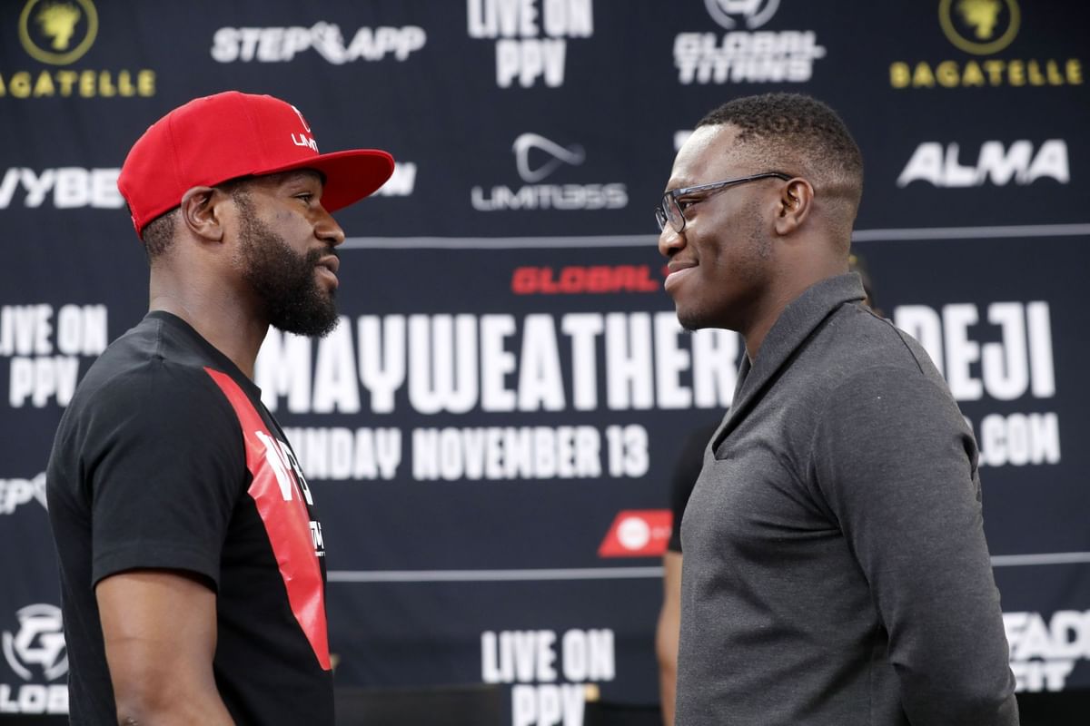 Floyd Mayweather vs. Deji: 'The Tank' comes in over 20 pounds heavier ...