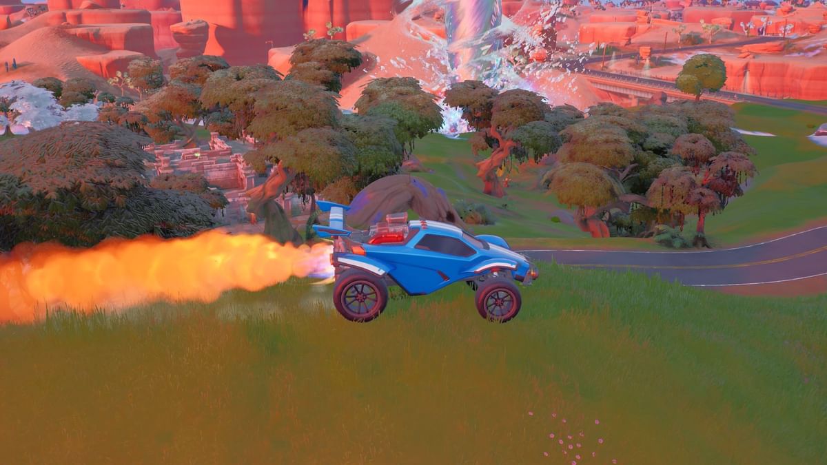 Fortnite: How to drive a vehicle into a Chrome Vortex and fly around it ...