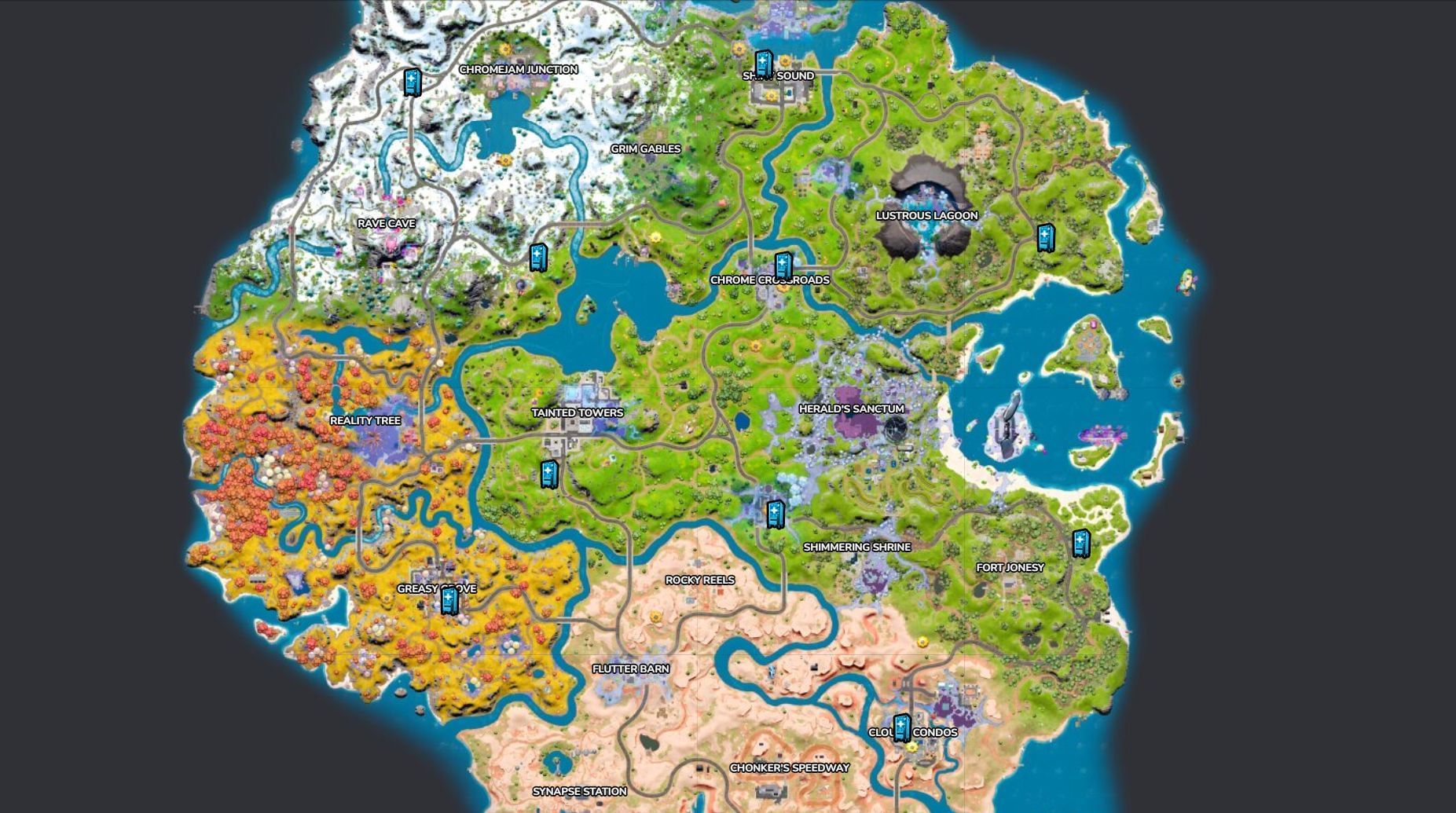 All Vending Machine locations in Fortnite Chapter 3 Season 4